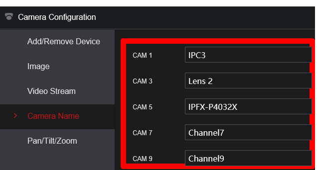 Change Channel Name – ICRealtime