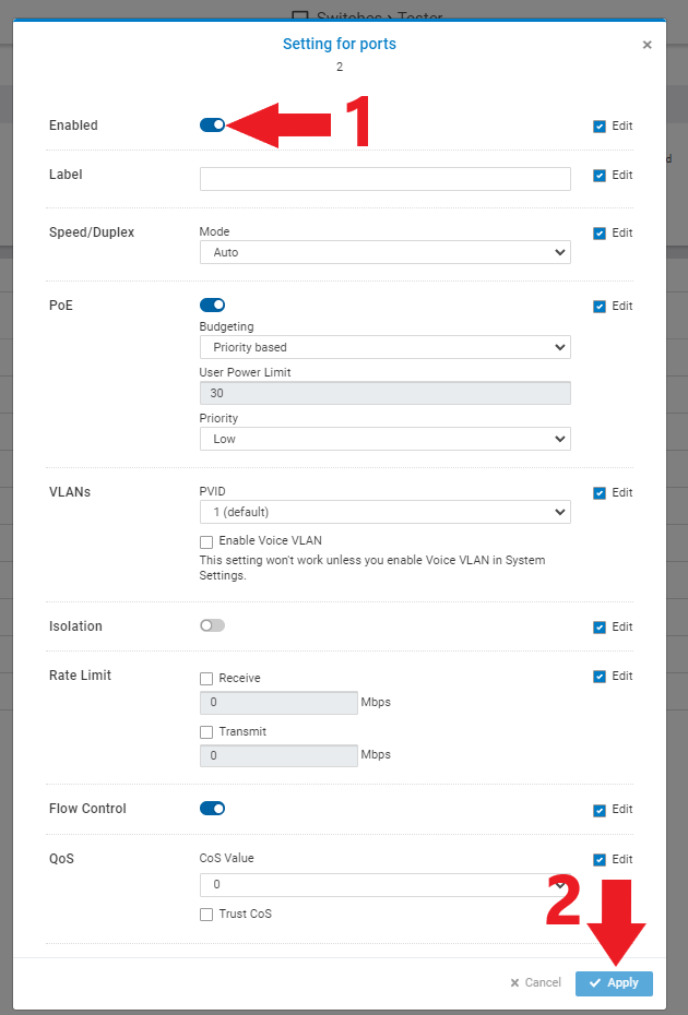 How to enable/disable ports on an Engenius port switch – ICRealtime