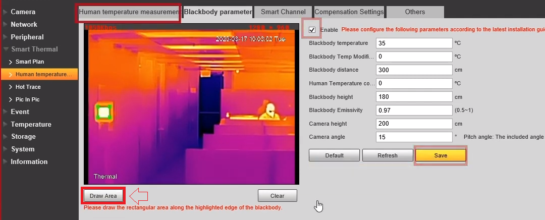 Thermal Temperature Monitoring Setup – ICRealtime