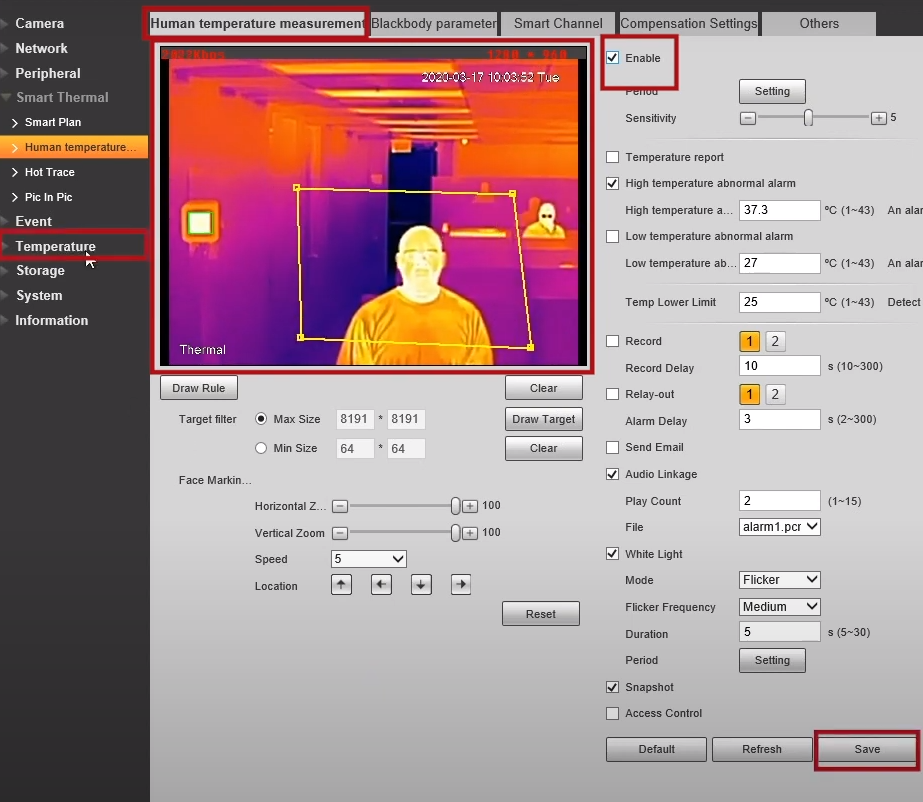 Thermal Temperature Monitoring Setup – ICRealtime