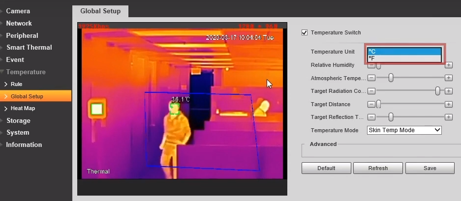 Thermal Temperature Monitoring Setup – ICRealtime