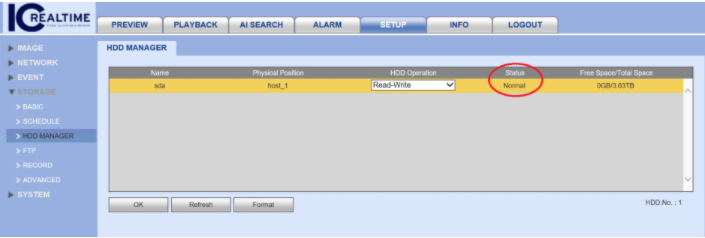 Setup Record Scheduler – ICRealtime