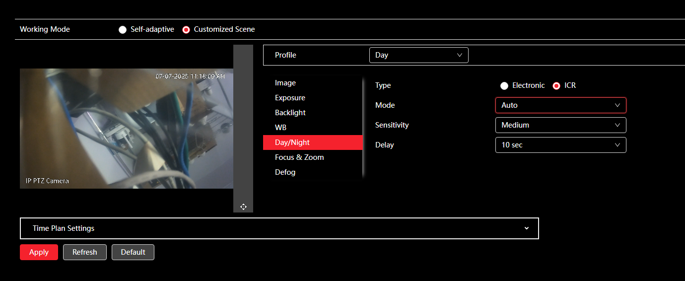 Changing Night Image Settings in IP Cameras – ICRealtime