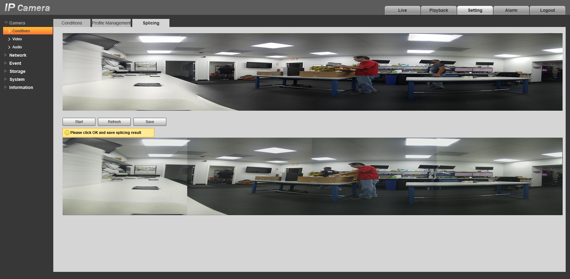 Panoramic Splicing (IPEL-MB80F-IRW1, ICIP-PANO-A007) – ICRealtime